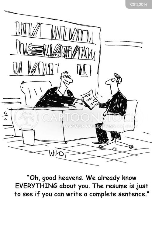 Resume-writing Cartoons and Comics - funny pictures from CartoonStock