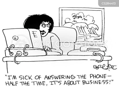 Phone Answering Cartoons and Comics - funny pictures from CartoonStock