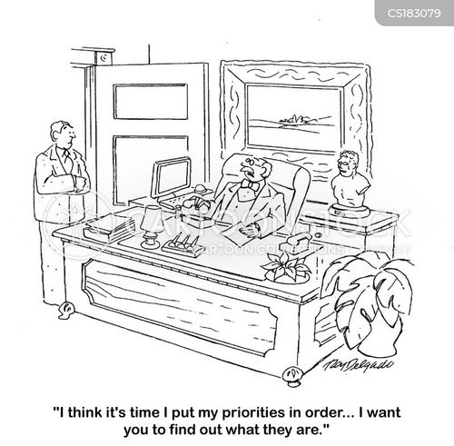 Prioritisation Cartoons and Comics - funny pictures from CartoonStock
