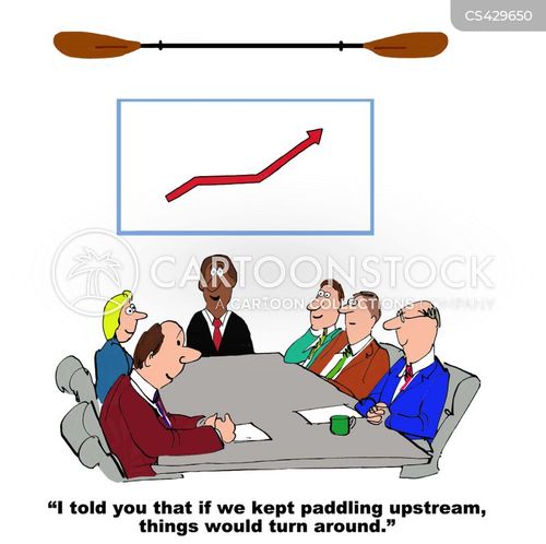 Upstream Cartoons and Comics - funny pictures from CartoonStock