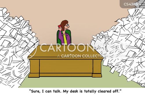 Clean Desk Cartoons and Comics - funny pictures from CartoonStock
