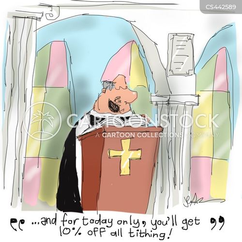 Tithing Cartoons and Comics - funny pictures from CartoonStock