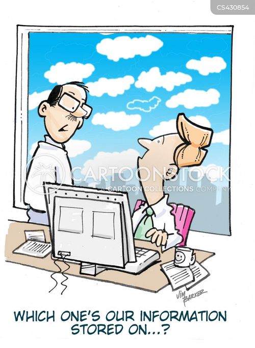 Data Storage Cartoons and Comics - funny pictures from CartoonStock