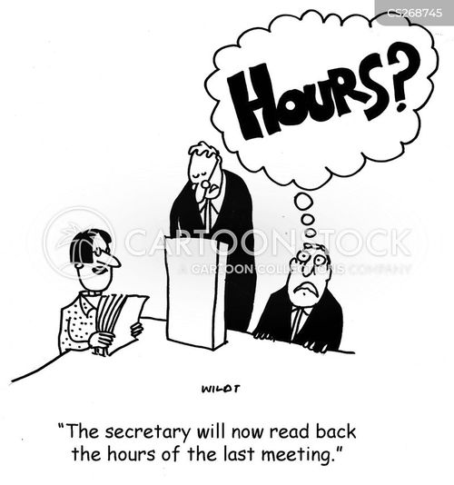 Minutes Of Meeting Cartoons and Comics - funny pictures from CartoonStock