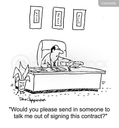 Business Contract Cartoons and Comics - funny pictures from CartoonStock