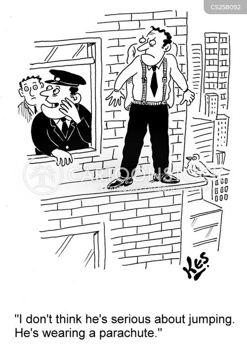 Base Jumping Cartoons and Comics - funny pictures from CartoonStock