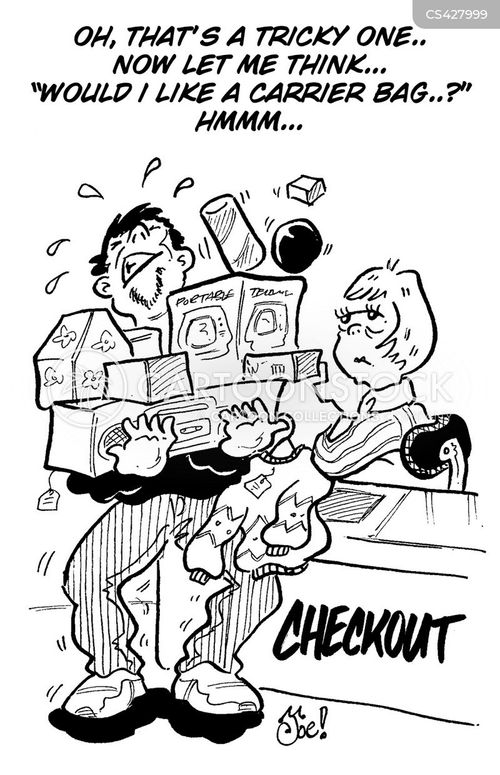 Carrier Bag Cartoons and Comics - funny pictures from CartoonStock