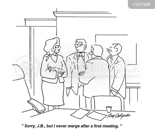 First Meeting Cartoons and Comics - funny pictures from CartoonStock