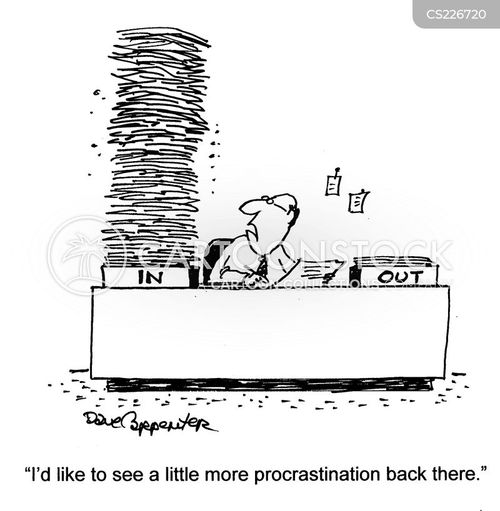 Procrastinators Cartoons and Comics - funny pictures from CartoonStock
