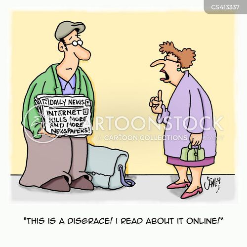 Newspaper Seller Cartoons and Comics - funny pictures from CartoonStock