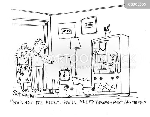 Picky Sleeper Cartoons and Comics - funny pictures from CartoonStock