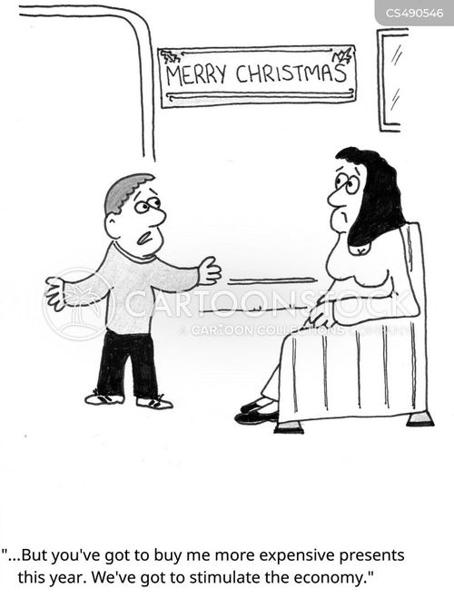 Christmas Spending Cartoons and Comics - funny pictures from CartoonStock