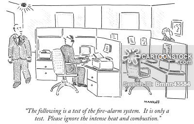 Fire Alarm Test Cartoons and Comics - funny pictures from CartoonStock