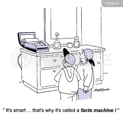 Happy Fax Machine Cartoon