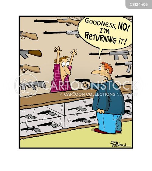 Gun Shop Cartoons and Comics - funny pictures from CartoonStock