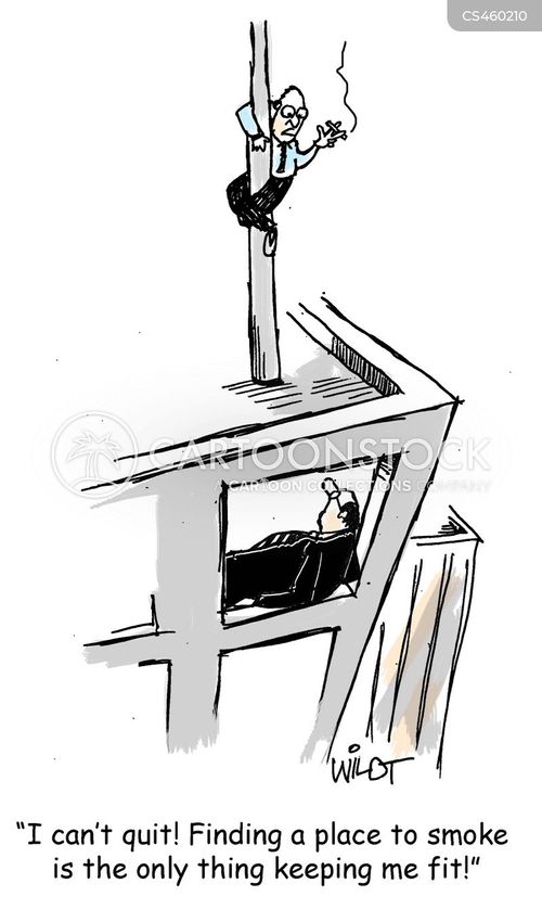 Smoking Break Cartoons and Comics - funny pictures from CartoonStock