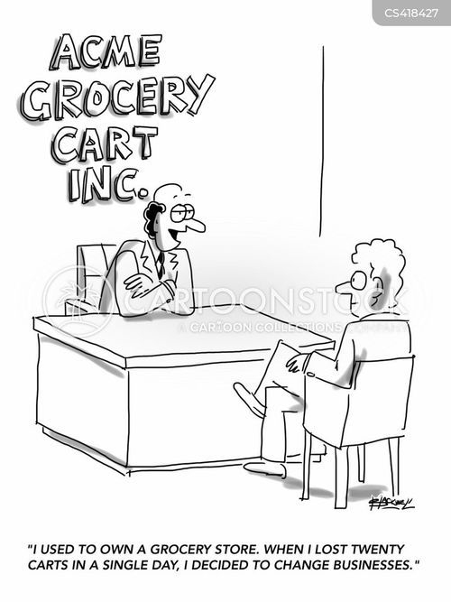 Grocery Cart Cartoons and Comics - funny pictures from CartoonStock