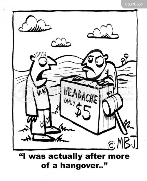 Headache Pills Cartoons and Comics - funny pictures from CartoonStock