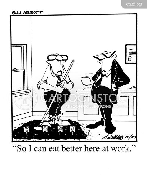 Eating At Work Cartoons and Comics - funny pictures from CartoonStock