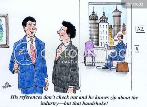 Interview Handshake Cartoons and Comics - funny pictures from CartoonStock