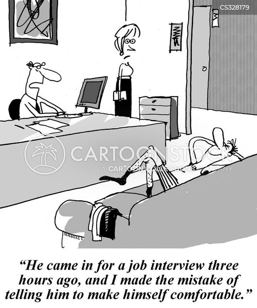 Interview Mistakes Cartoons and Comics - funny pictures from CartoonStock