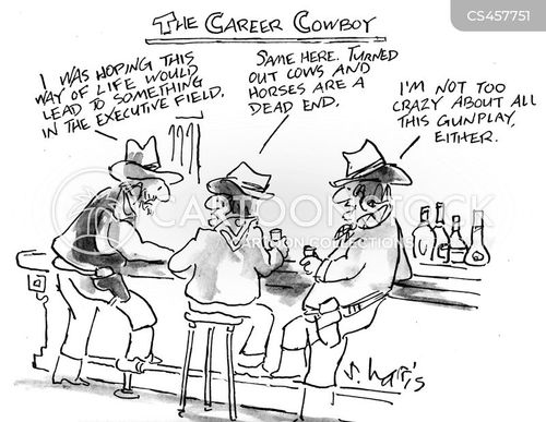 Career Cowboy Cartoons and Comics - funny pictures from CartoonStock