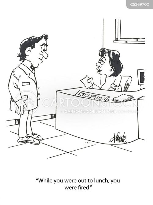 Awkward-lunch-firing Cartoons and Comics - funny pictures from CartoonStock