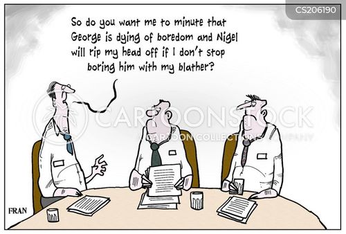 Minute Taking Cartoons and Comics - funny pictures from CartoonStock