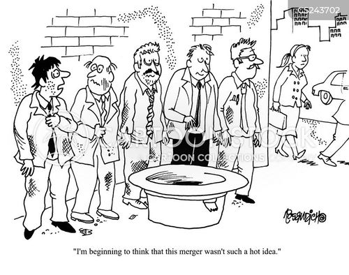 Slump Mergers Cartoons and Comics - funny pictures from CartoonStock