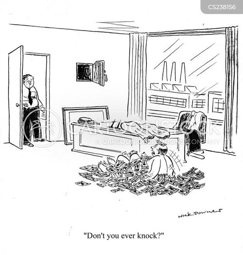 Aggressive Knocking Cartoons and Comics - funny pictures from CartoonStock