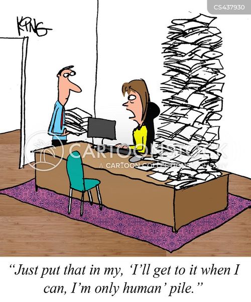 Overworked Documents Cartoons and Comics - funny pictures from CartoonStock