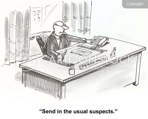 Usual Suspects Cartoons and Comics - funny pictures from CartoonStock