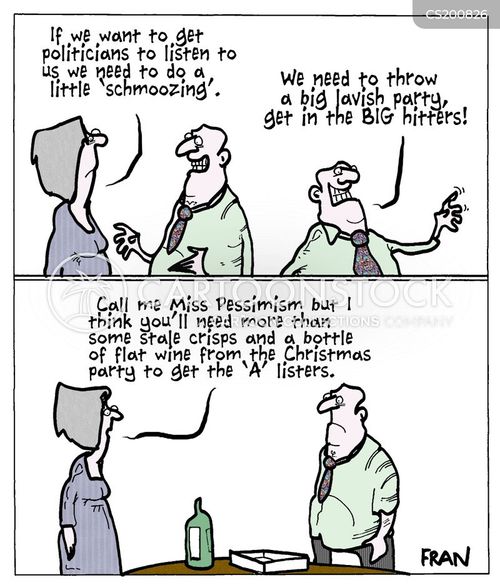 Schmoozing Cartoons and Comics - funny pictures from CartoonStock