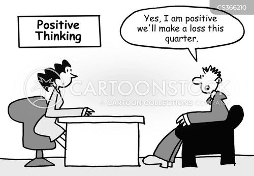 Positive Thinker Cartoons and Comics - funny pictures from CartoonStock