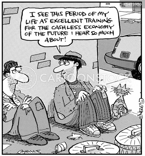 Cashless Society Cartoons and Comics - funny pictures from CartoonStock