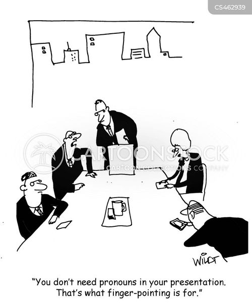 Pronouns Cartoons and Comics - funny pictures from CartoonStock