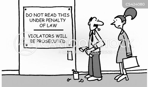 Violations Cartoons and Comics - funny pictures from CartoonStock