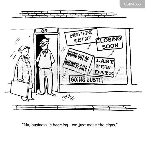 Closing Down Cartoons and Comics - funny pictures from CartoonStock