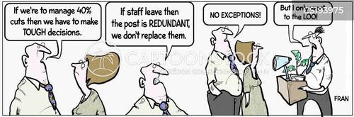 Staff Cutbacks Cartoons and Comics - funny pictures from CartoonStock