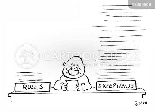 Exceptions Cartoons and Comics - funny pictures from CartoonStock