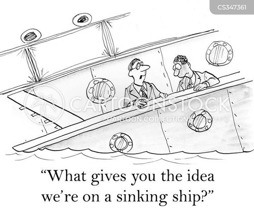 Drowning Ship Cartoons and Comics - funny pictures from CartoonStock