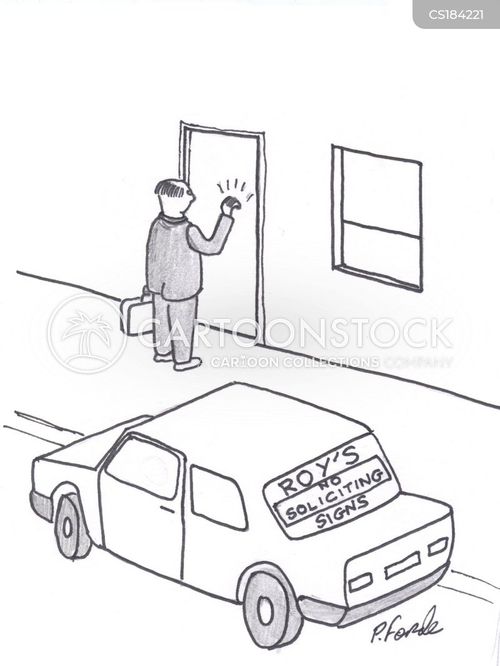 No Soliciting Cartoons and Comics - funny pictures from CartoonStock