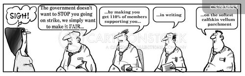 Picket Line Cartoons and Comics - funny pictures from CartoonStock