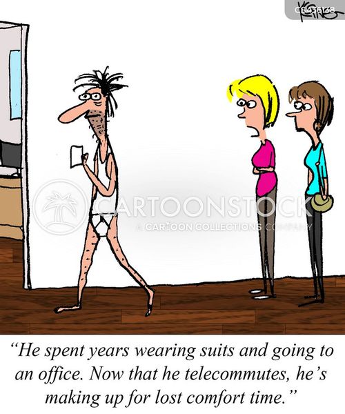 Telecommute Cartoons and Comics - funny pictures from CartoonStock