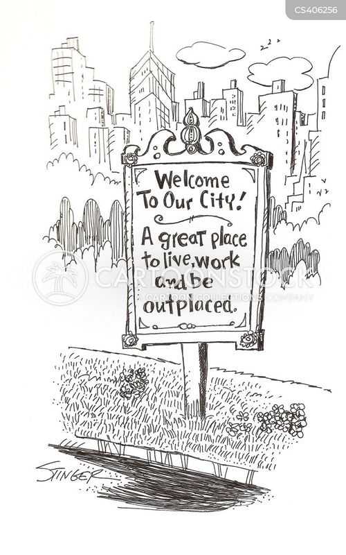 Welcome Sign Cartoons and Comics - funny pictures from CartoonStock