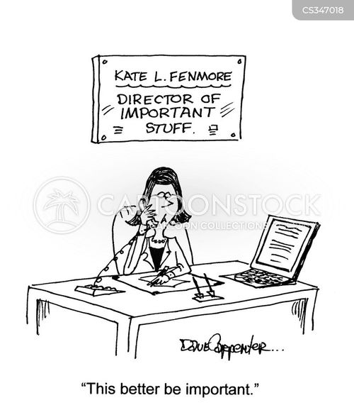 Important Work Cartoons and Comics - funny pictures from CartoonStock