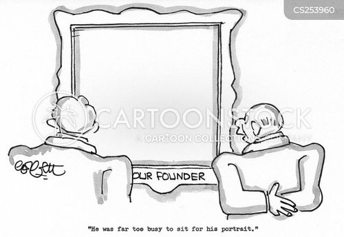 Founder Portrait Cartoons and Comics - funny pictures from CartoonStock