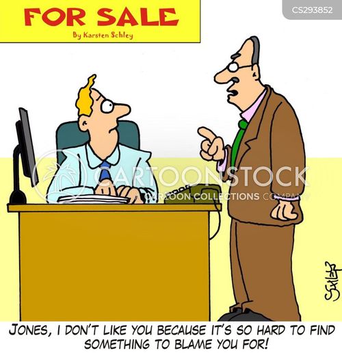 Finding Blame Cartoons and Comics - funny pictures from CartoonStock