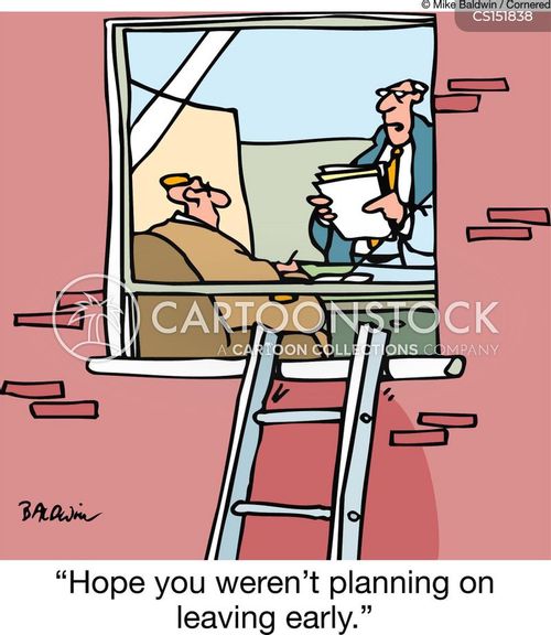 Leaving Work Cartoons and Comics - funny pictures from CartoonStock