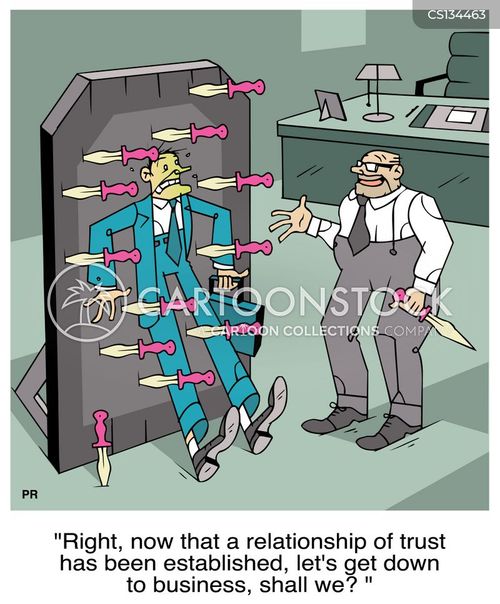 Cartoons und Karikaturen mit Drohung